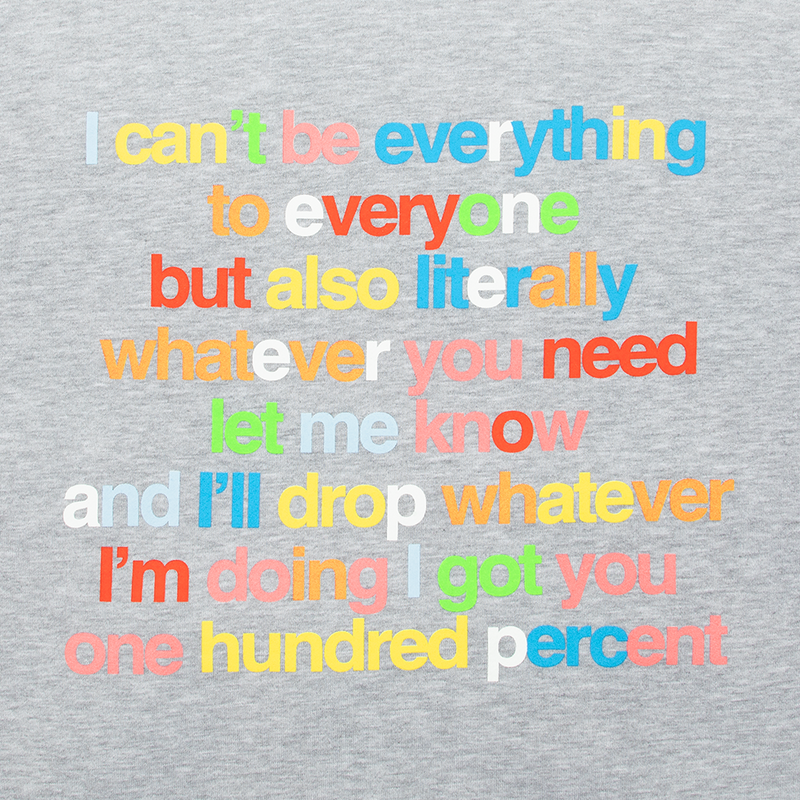 Everything to Everyone Hoodie Grey - Reneé Rapp Official Store